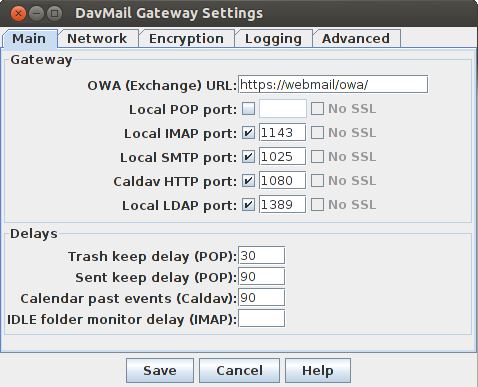 Using Exchange services on a Linux Desktop with DavMail « Remi Bergsma ...