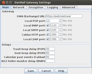 Using Exchange services on a Linux Desktop with DavMail « Remi Bergsma's blog